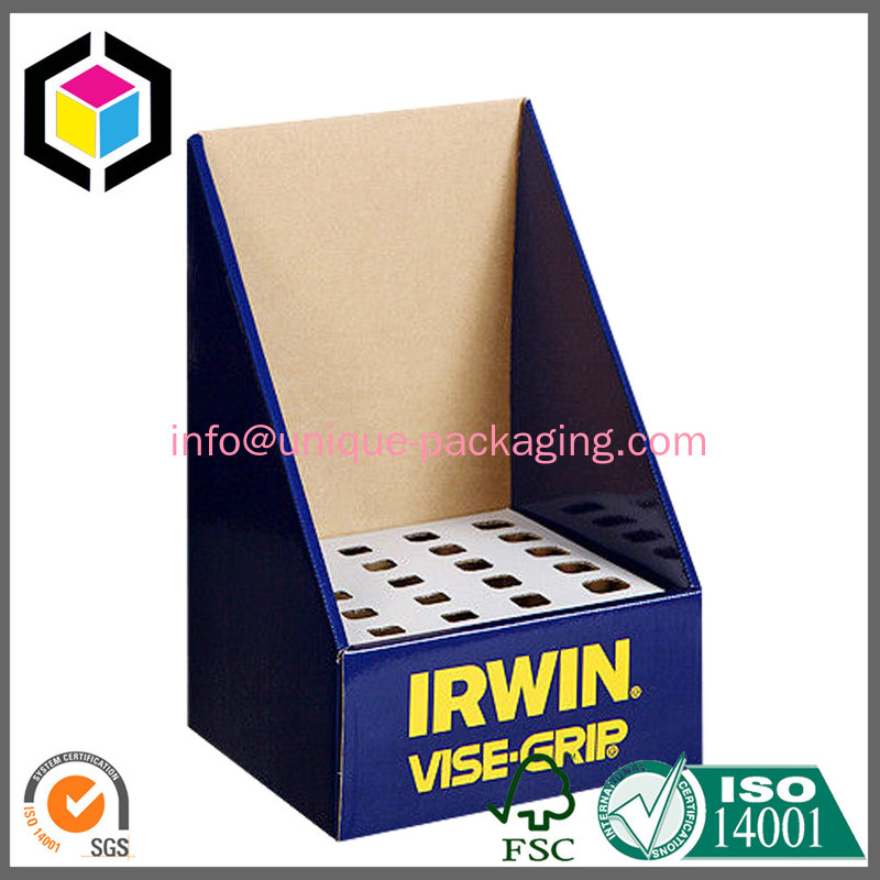 Shopping Mall Glossy Color Custom Corrugated Cardboard Carton Display Box Stand