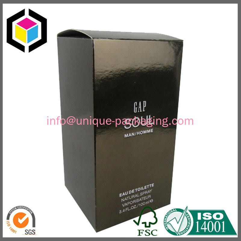 Gold Color Metallic Paper Box for Cosmetic Perfume Packaging Carton Box