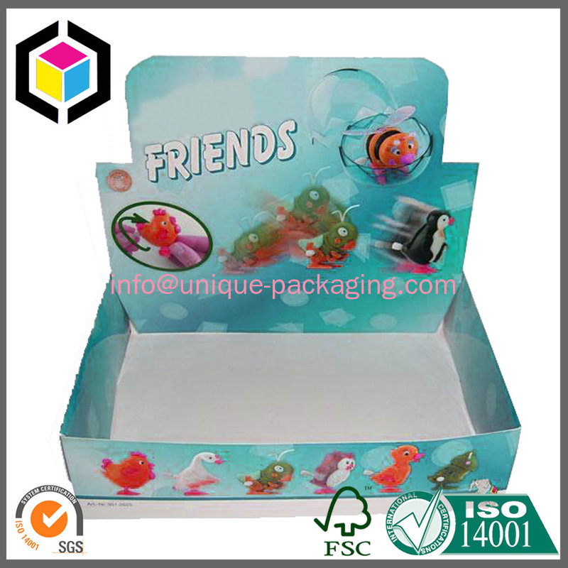 Colorful Design Glossy Custom Print Toy PDQ Corrugated Carton Display Box