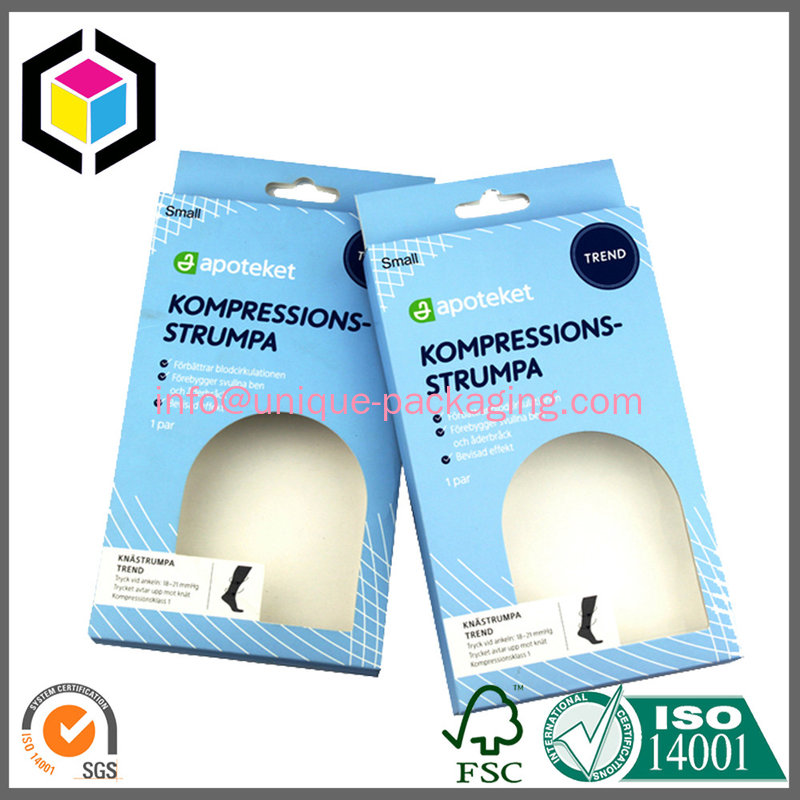 Matte Custom Color Printing Cardboard Carton Packaging Box Self Hanging Tab