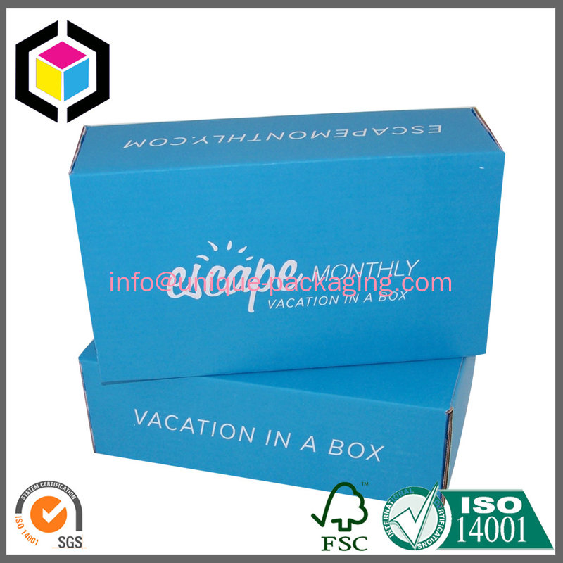 Blue Color Flexo Print Corrugated Box; Custom Color Cardboard Packaging Box