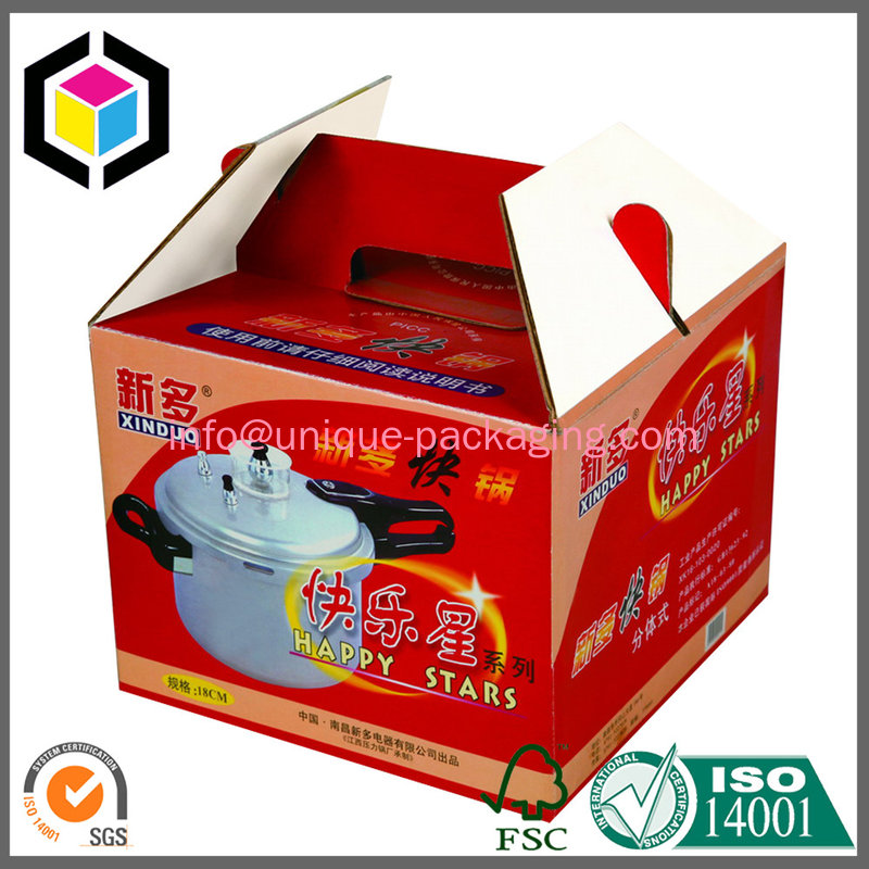 Gable Corrugated Packaging Box; Custom Color Print CMYK Portable Packaging Box