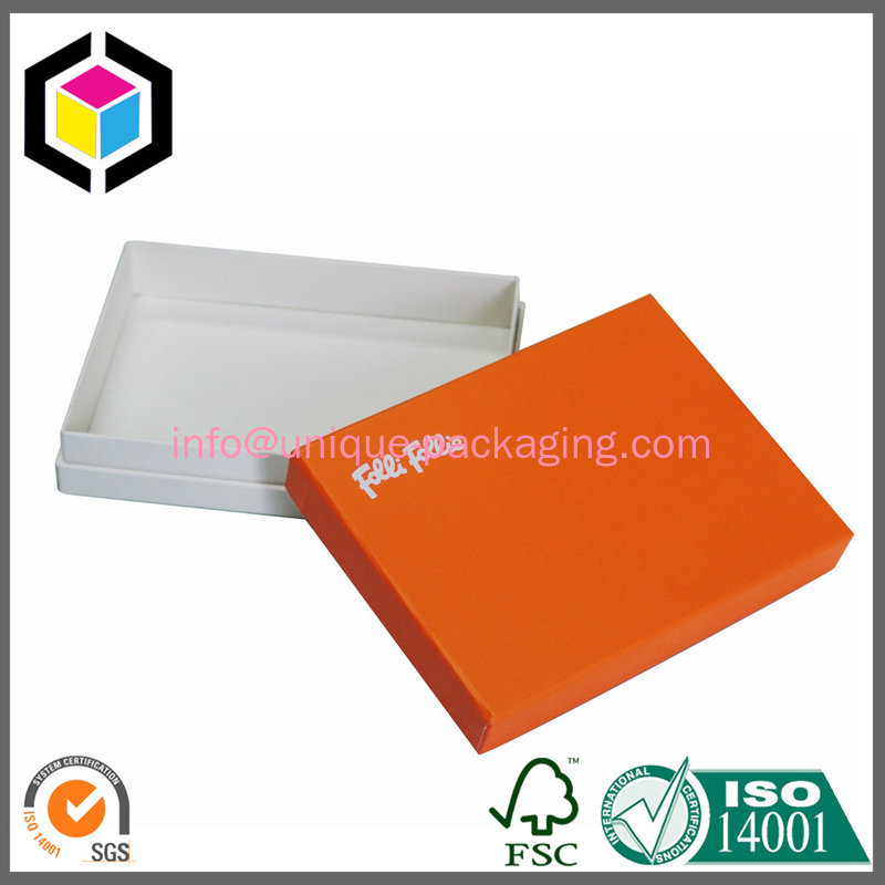 Orange Custom Color Print Gift Box; Matte Gift Cosmetics Packaging Paper Box