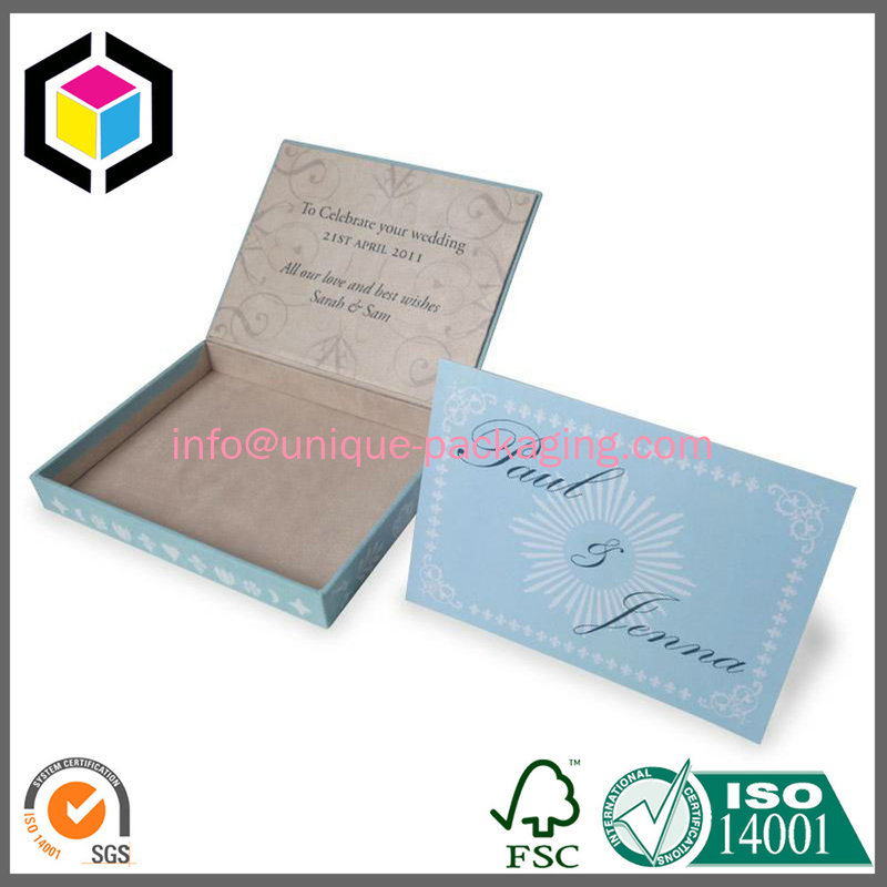 Light Blue Color Custom Print Paper Box; Fancy Paper Gift Packaging Box