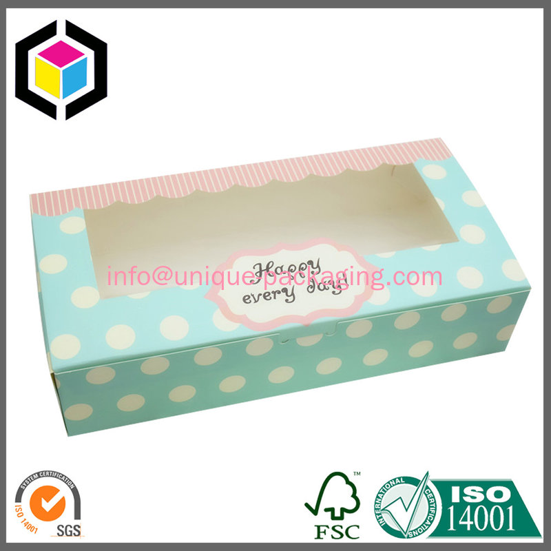 Light Blue Color Print Paper Packaging Box; Biscuit Paper Color Carton Box