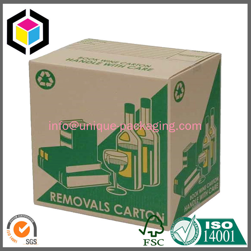 Green Color Logo Custom Print Beer Packaging Box; Wine Corrugated Packaging Box