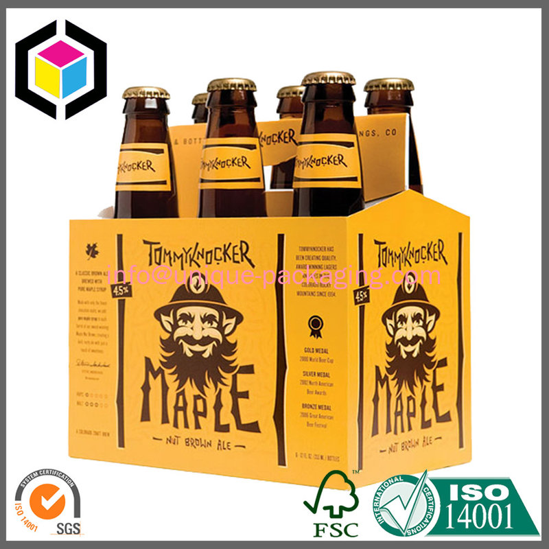 CMYK Full Color Printing 6 Pack Beer Carrier Box; 330ml Beer Bottle Carrier