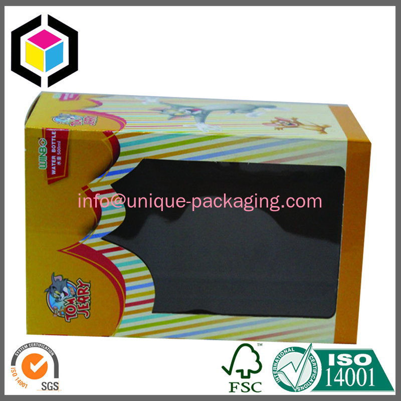Plastic Window Cute Toy Corrugated Box; Custom Color Corrugated Packaging Box