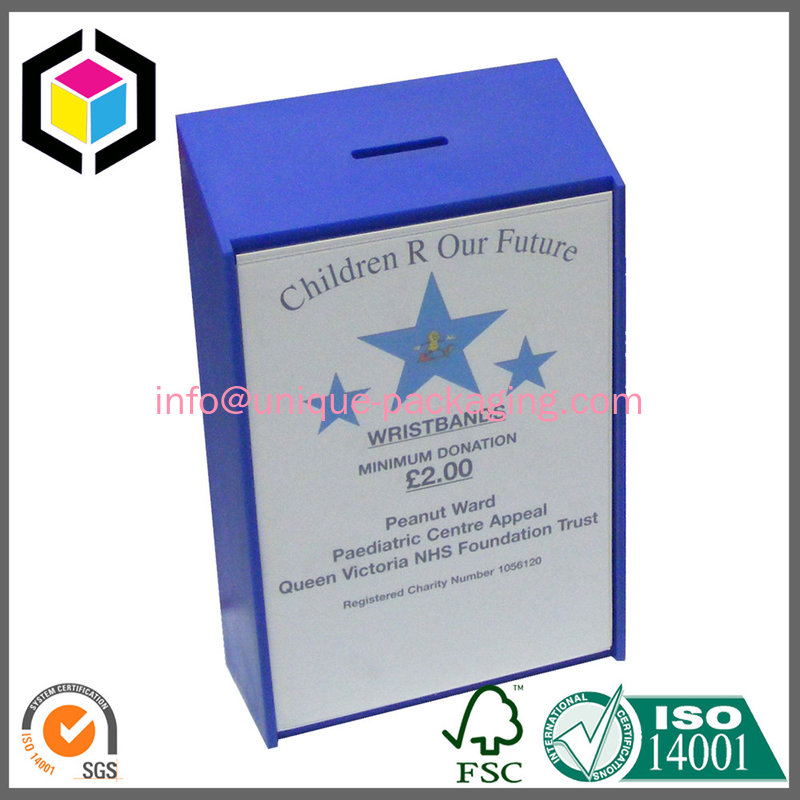 Blue Matte Color Print Corrugated Packaging Box; Custom Design Packaging Box
