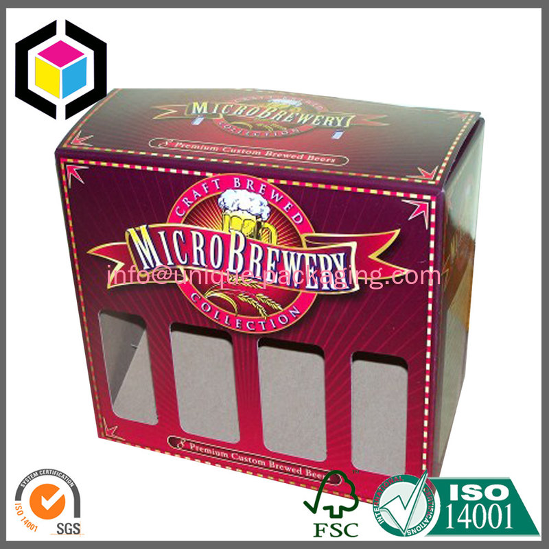 Super Quality Beer Bottle Carton Packaging Box; Beer Corrugated Packaging Box Window
