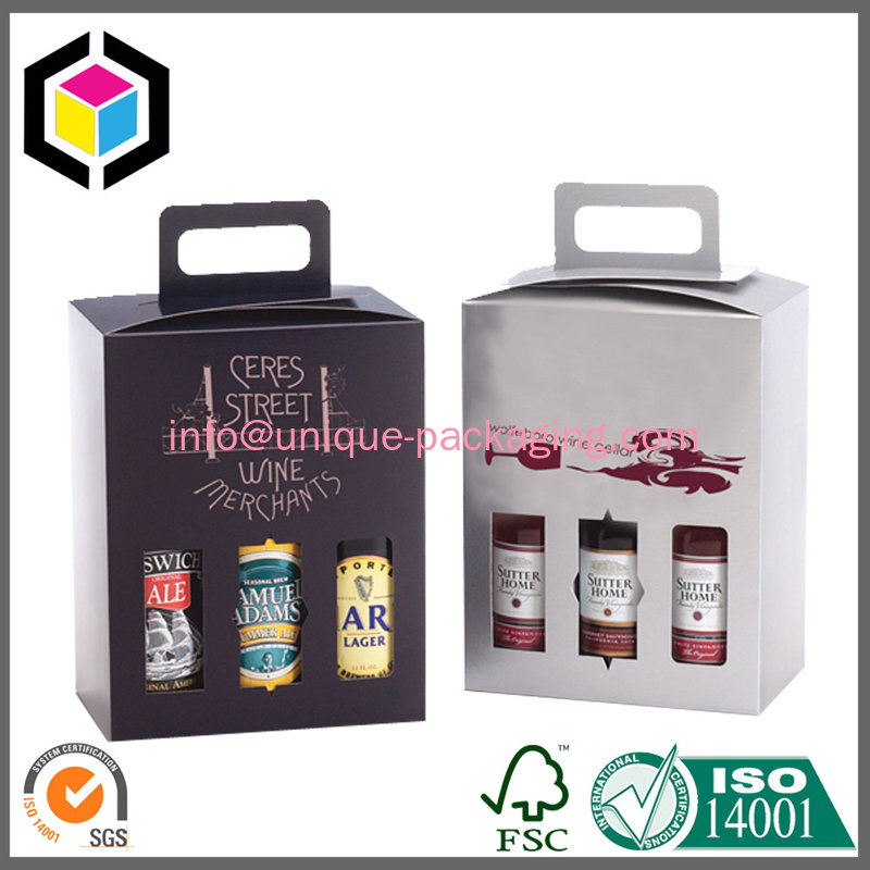 Single Wall Beer Color Print Carton Packaging Box; Wine Bottle Corrugated Box