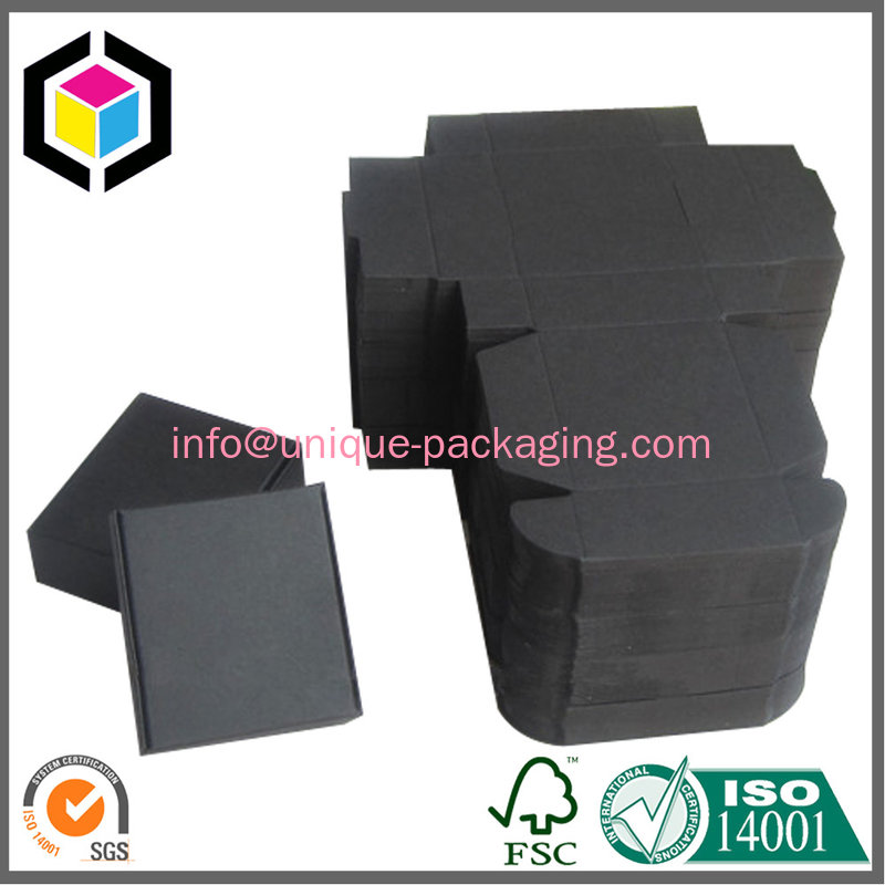Black Kraft Paper Shipping Box; Single Wall Handmade Corrugated Mailing Box