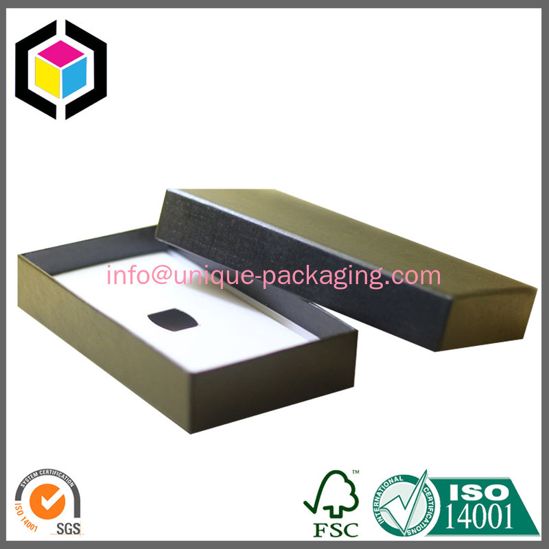Recyclable Black Chipboard Paper Gift Box for Jewelry Packaging; Jewelry Paper Box