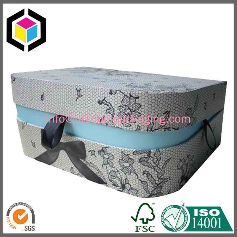 D Shape Gift Packaging Box with Front Lock; Lid Hinged Gift Paper Box