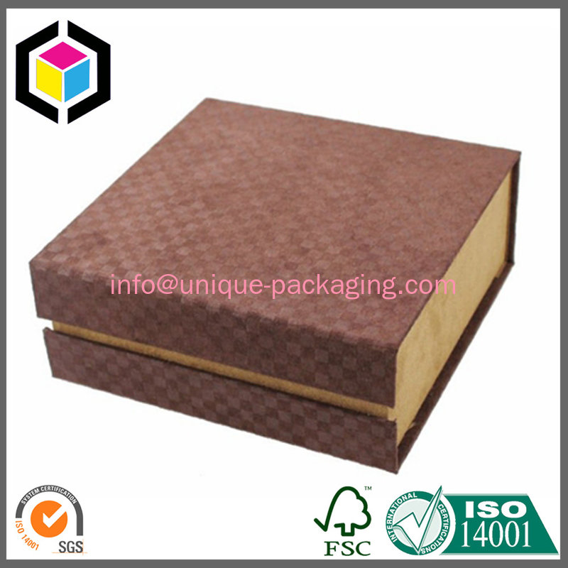 Brown Color Printing Luxury Gift Box; Rigid Chipboard Gift Paper Packaging Box