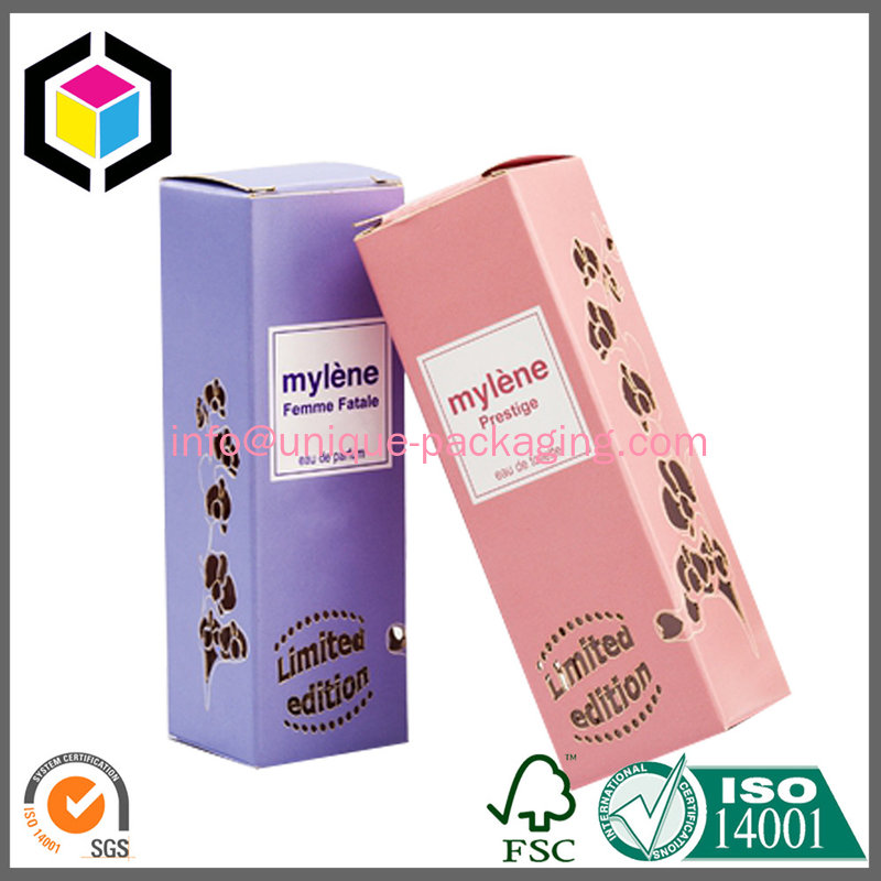 Metallic Paper Material Color Print Packaging Box; Perfume Paper Packing Box