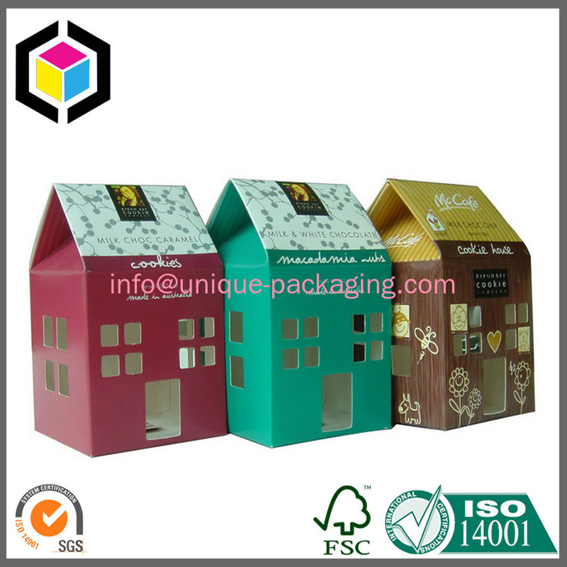 Gable Top Custom Color Print Paper Packaging Box; Matte Color Paper Packing Box