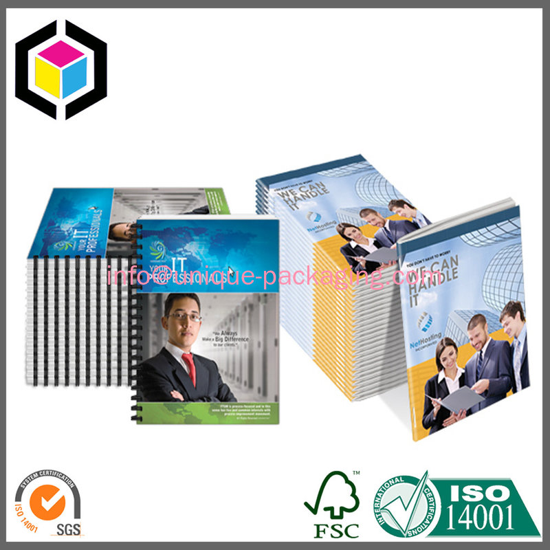 Spiral Binding Color Printing Catalogue; Custom CMYK Full Color Paper Catalog