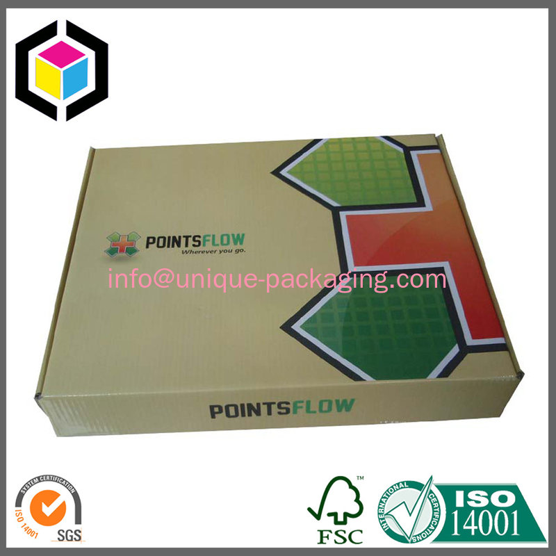 Folding Corrugated Shipping Box; Glossy Color Printing Cardboard Shipping Box