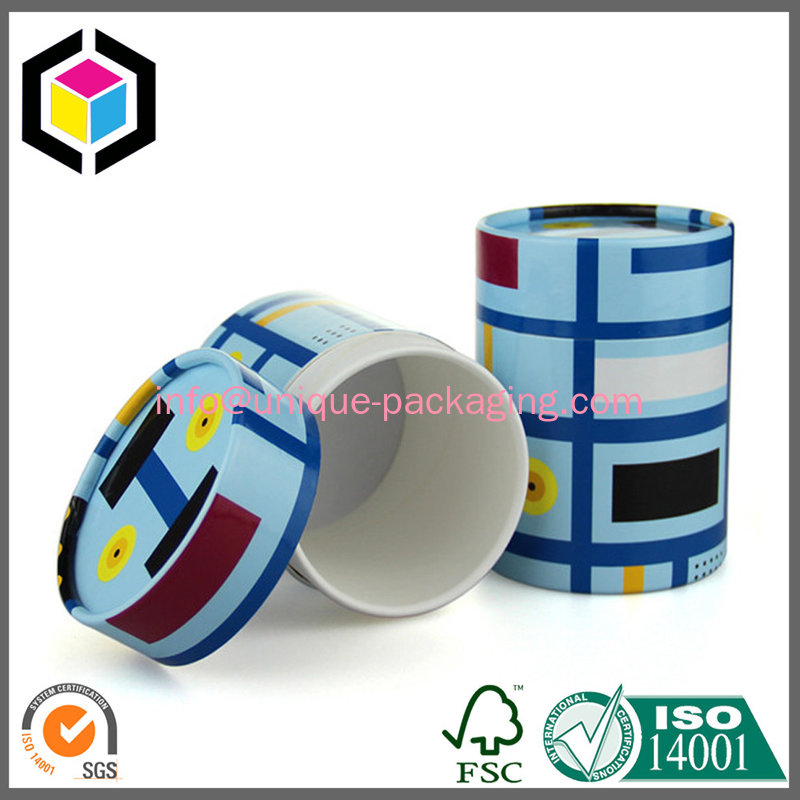 Glossy CMYK Full Color Print Paper Tube; Interior White Cosmetics Paper Tube