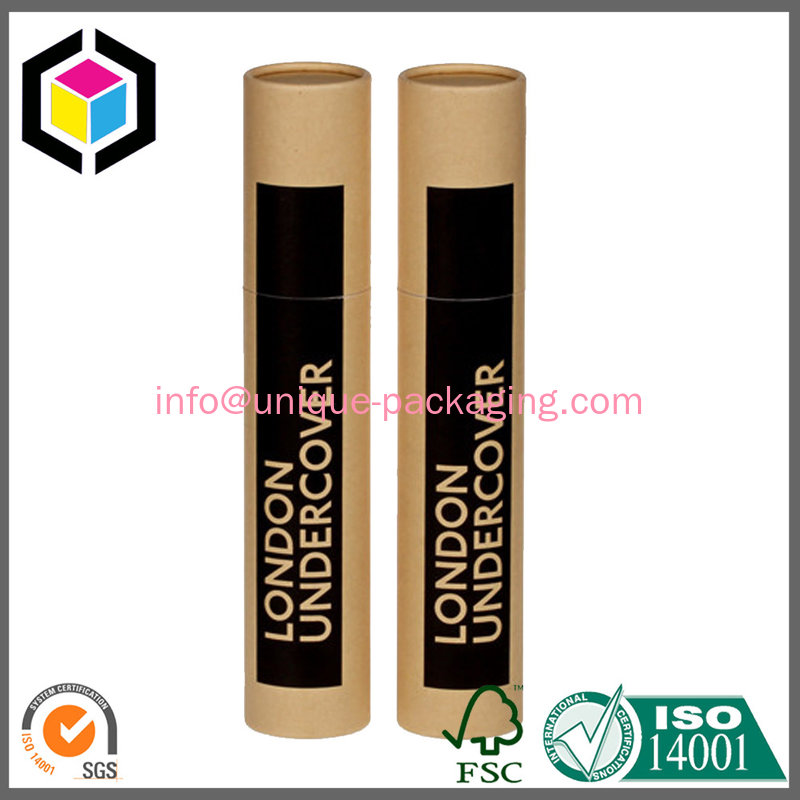 Factory Supply Brown Color Paper Packaging Tube; Mailing Tube with Cap