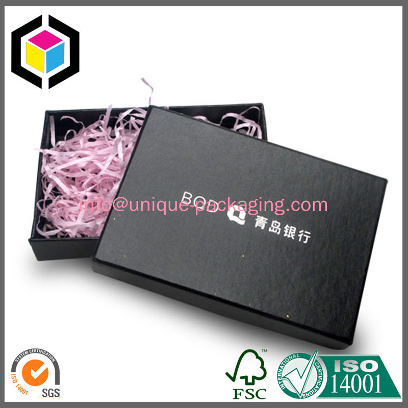 Custom Color Black Printing Chipboard Paper Box; Luxury Gift Box for Banks