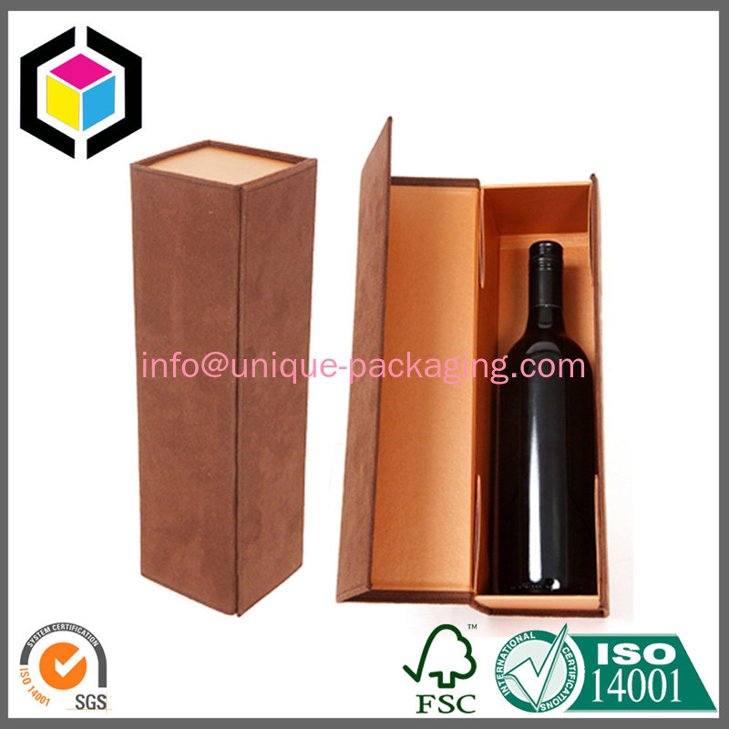 CMYK Full Color Printing Collapsible Wine Box; Folding Cardboard Paper Gift Box
