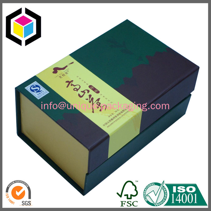 Matte Color Custom Printing Green Tea Packaging Box; Luxury Gift Paper Box