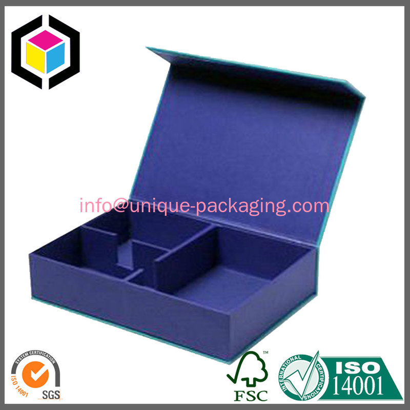 Glossy Blue Color Printed Packaging Gift Box; Luxury Customized Gift Box