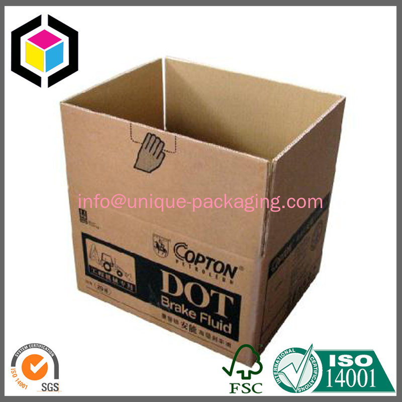 Black Logo Flexo Printed Double Wall Corrugated Box; RSC Corrugated Packaging Box
