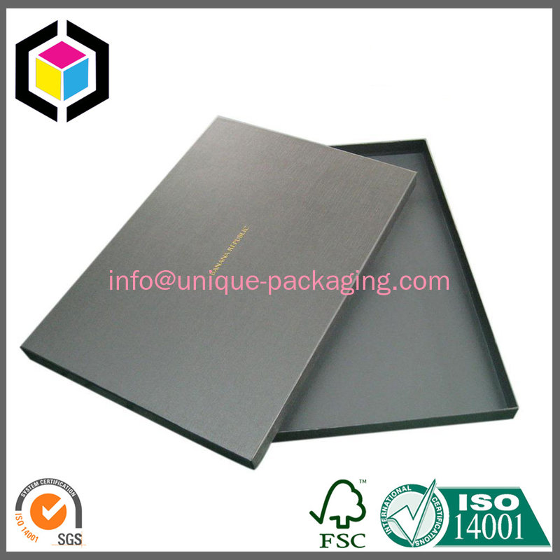 Matte Black Color Luxury Gift Box; Gold Foil Printing Logo Paper Packaging Box