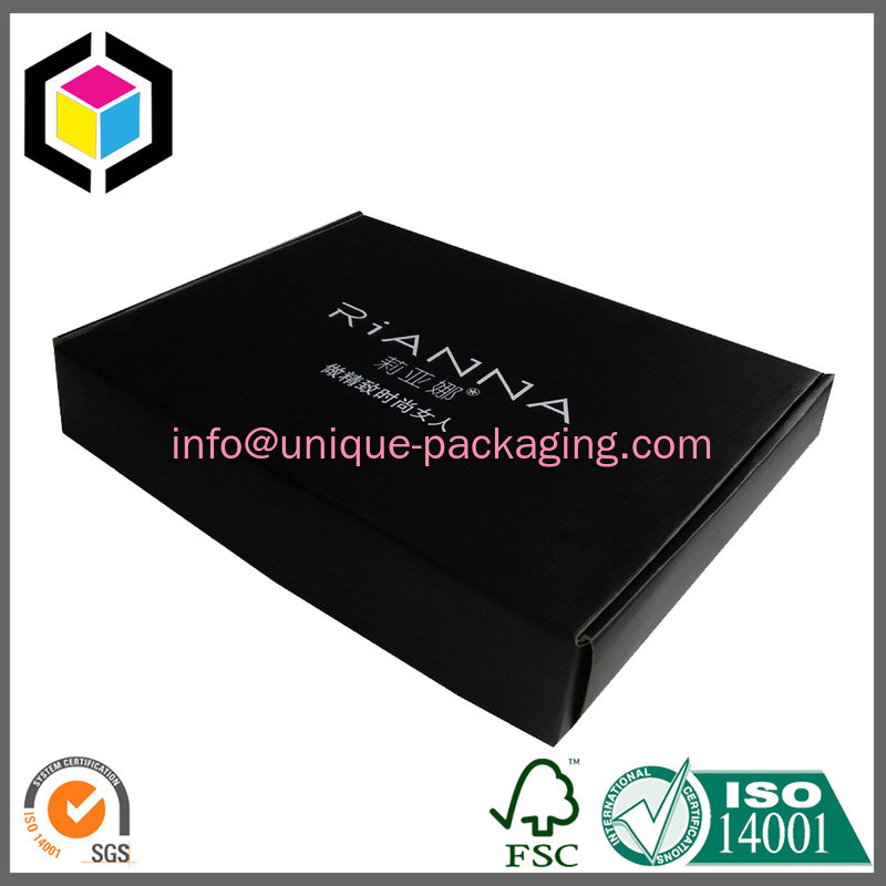 Black Color Cardboard Mailing Box; Colored Tuck Top Corrugated Shipping Box