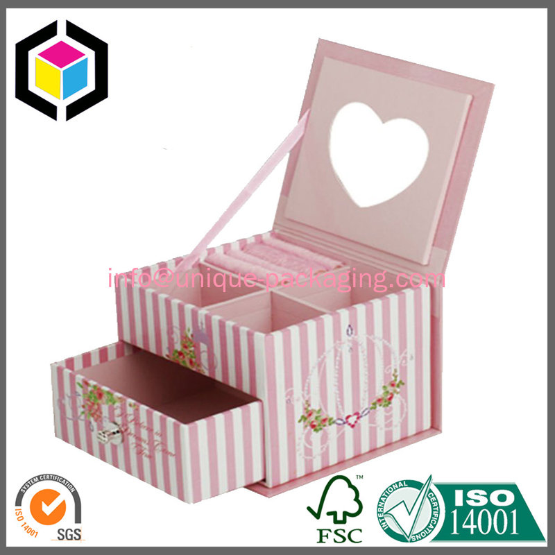 Handmade Custom Color Print Cosmetic Paper Packaging Box; Mirror Gift Box