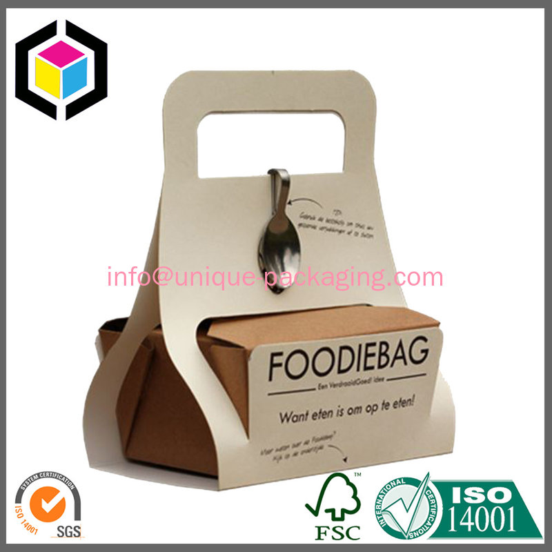 Easy Take Away Food Paper Carrier Box; Color Printing Carton Cardboard Carrier