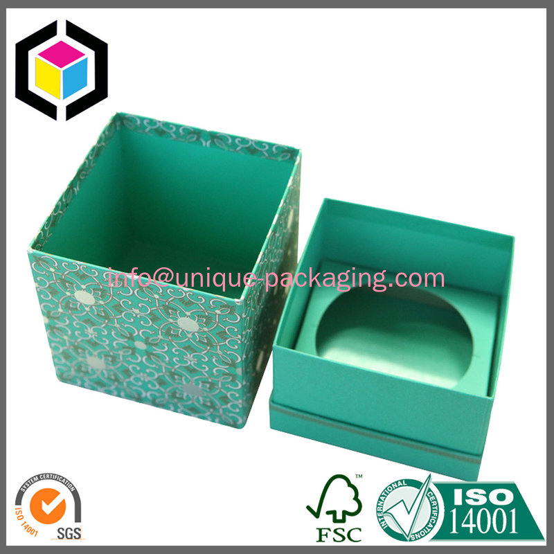Luxury Handmade Color Print Gift Packaging Box; Blue Color Paper Box