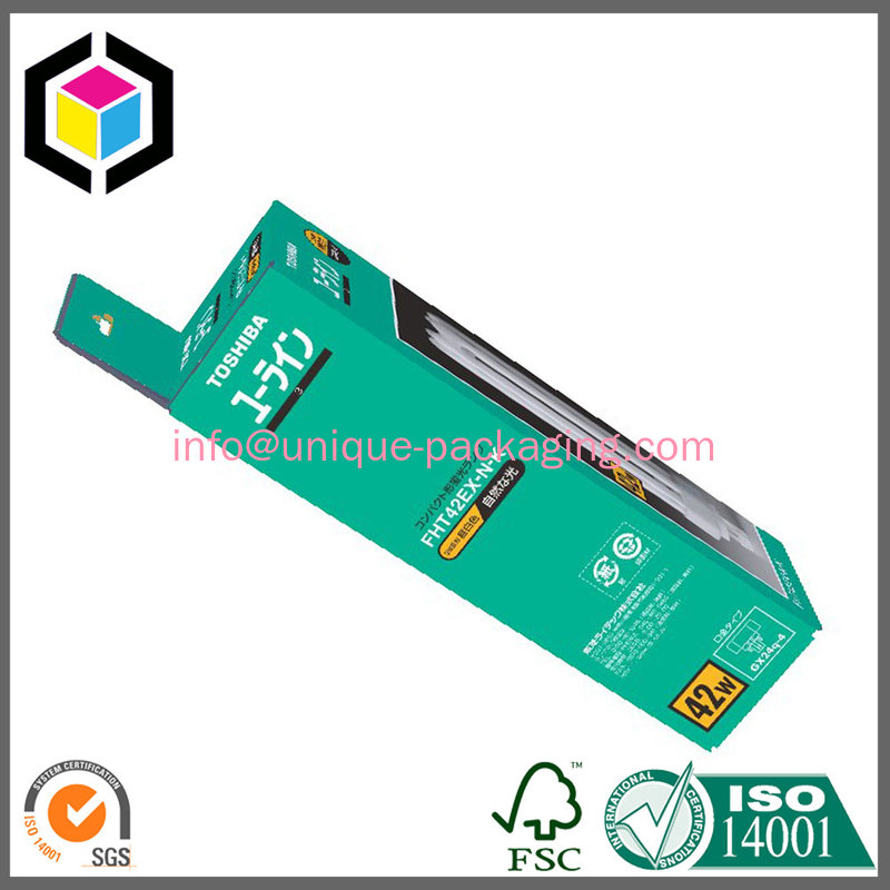 Matte Color Printing Packaging Paper Boxes for Lamp; Self Hanging Tab Paper Box