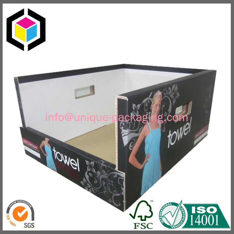 Custom Color Printing Corrugated Display Box; Strong Heavy Duty Paper PDQ