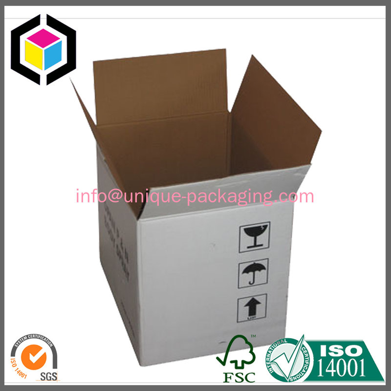 White Color Black Color Corrugated Packaging Box; Double Wall Cardboard Box