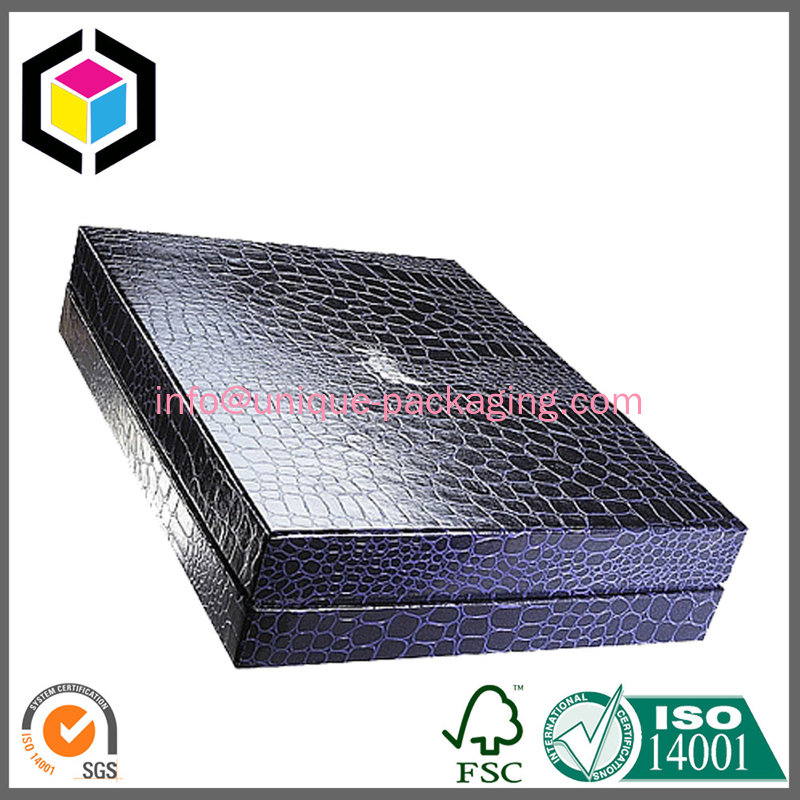 Glossy Color Print Crocodile Leather Like Luxury Gift Paper Box