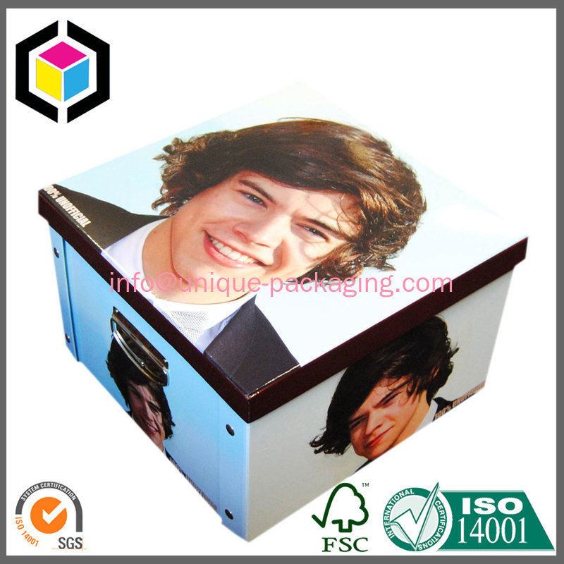 Glossy Color Print Cardboard Paper Collapsible Box; Chipboard Gift Box