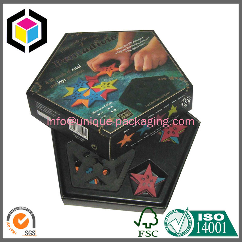 CMYK Color Printing Pentagon Shape Gift Box; Cardboard Gift Paper Box