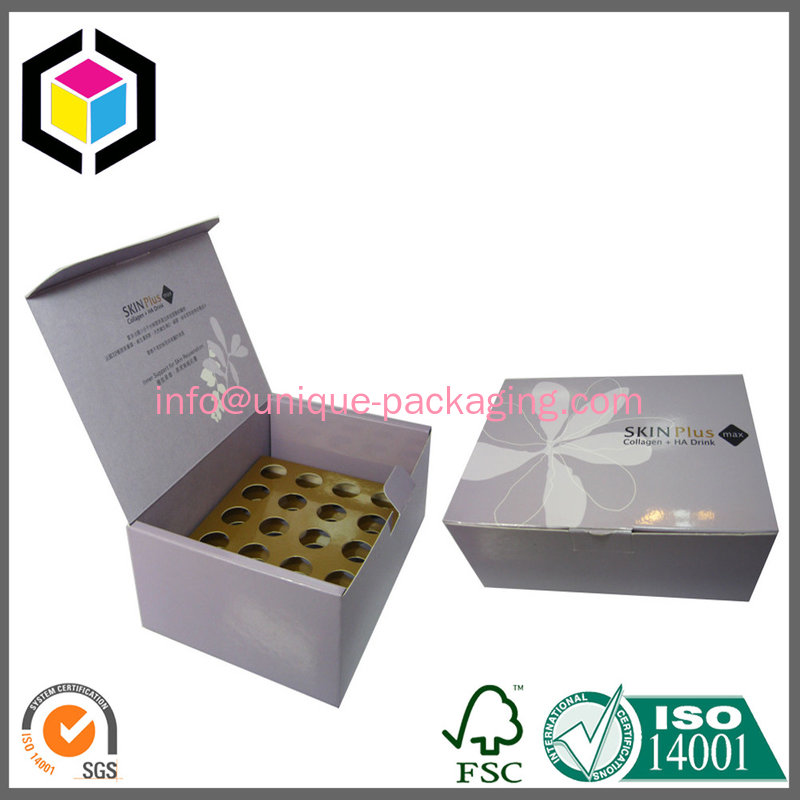 Glossy CMYK Color Printing Corrugated Cardboard Packaging Box with Dividers