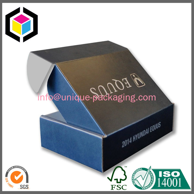 CMYK Full Color Black Print Cardboard Shipping Box; Apparel Mailing Box