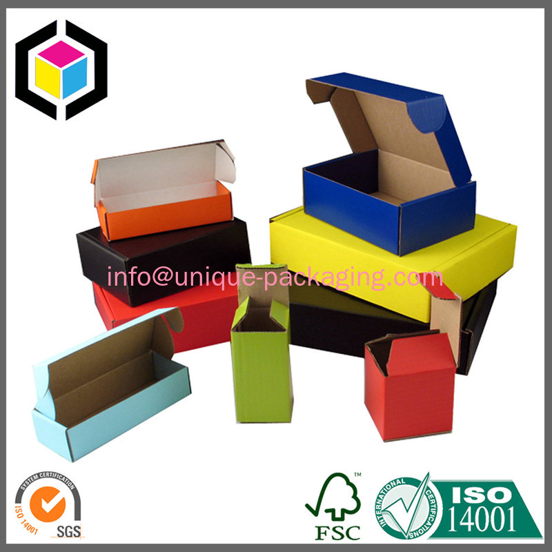 Solid Color Printed Corrugated Mailing Box; Colorful Cardboard Shipping Box