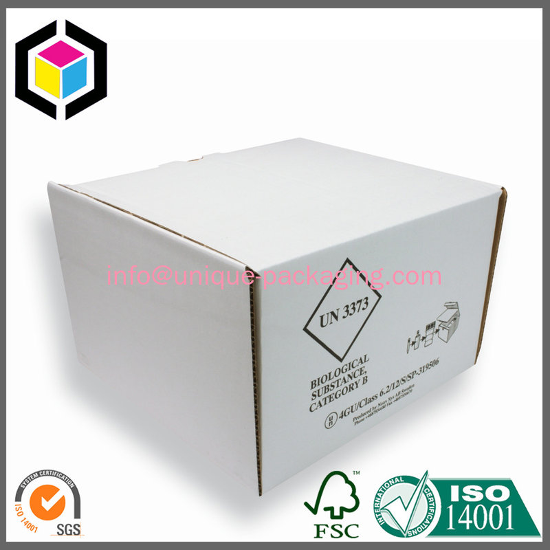 White Color Corrugated Cardboard Packaging Box with Divided Inserts for Food