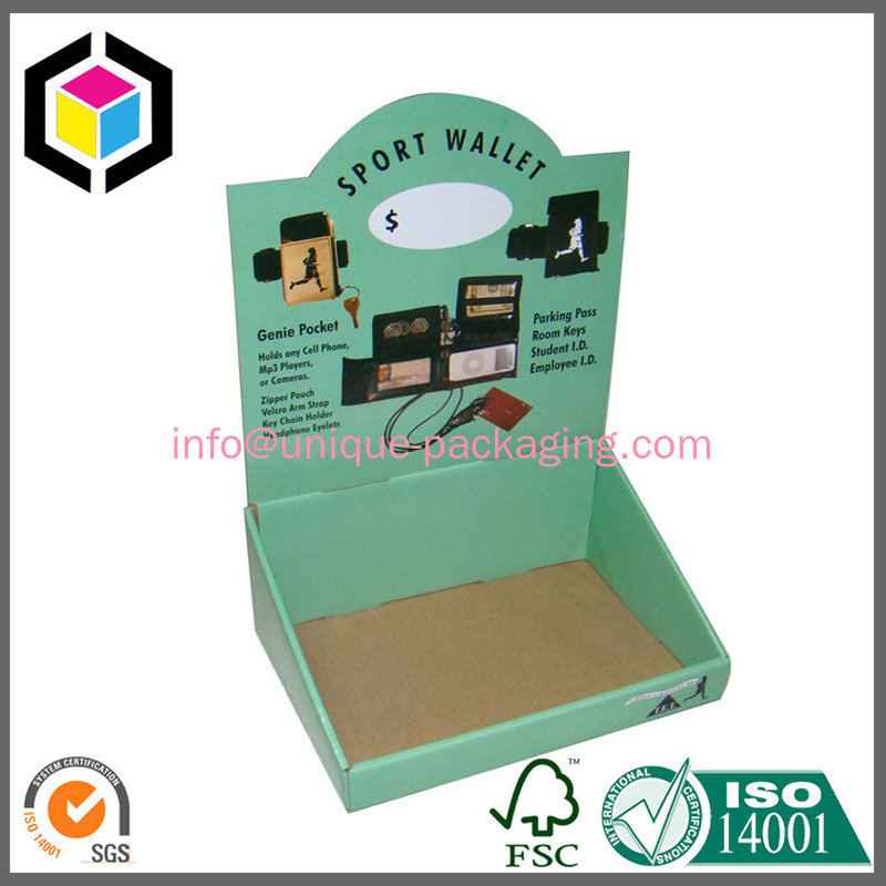Glossy Color Printing Corrugated Display Stand; Cardboard Display Box
