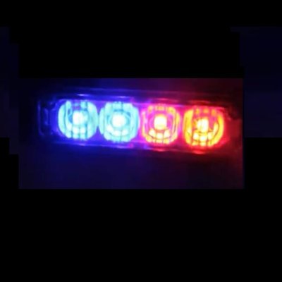 led red and blue grill lights impact resistant police led light grille