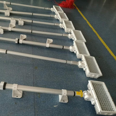 2.2m stainless steel telescopic poles mounted for fire truck scene lighting
