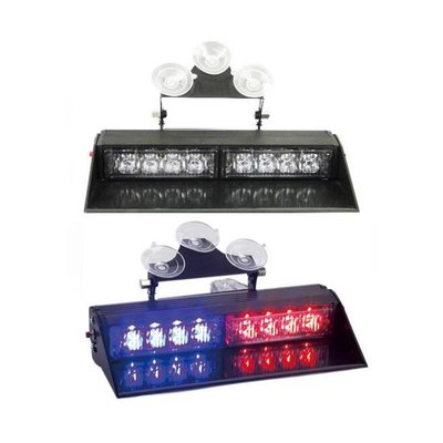 window shield red blue police emergency blinker LED strobe dash lights