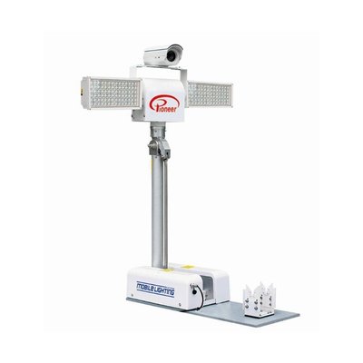 vehicle truck mounted telescoping mast floodlights with camera